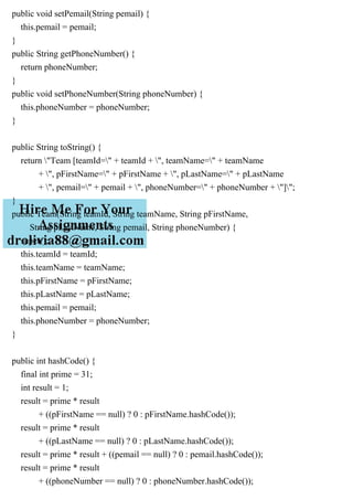 package com.test;public class Team { private String teamId;.pdf