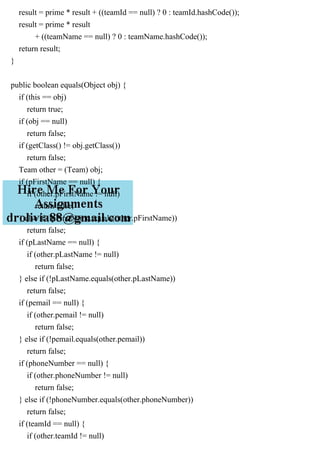 package com.test;public class Team { private String teamId;.pdf