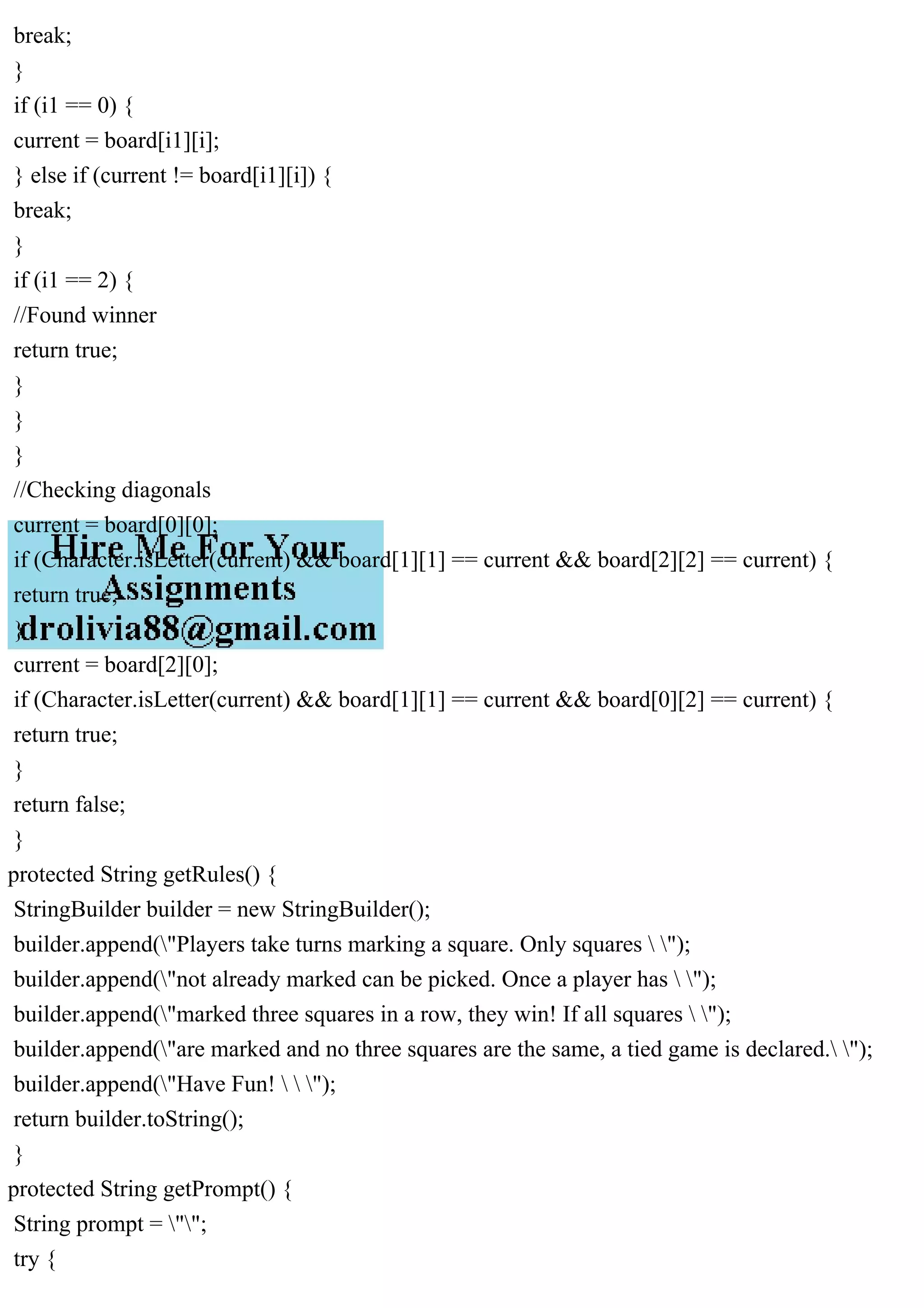 package com.tictactoe; public class Main {public void play() {.pdf | Free Download