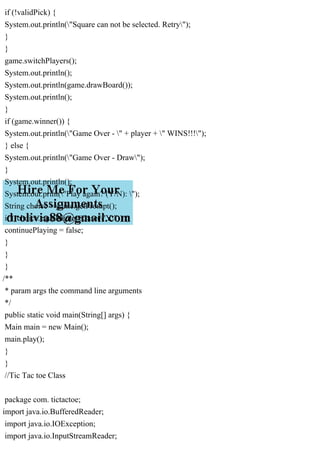 package com.tictactoe; public class Main {public void play() {.pdf