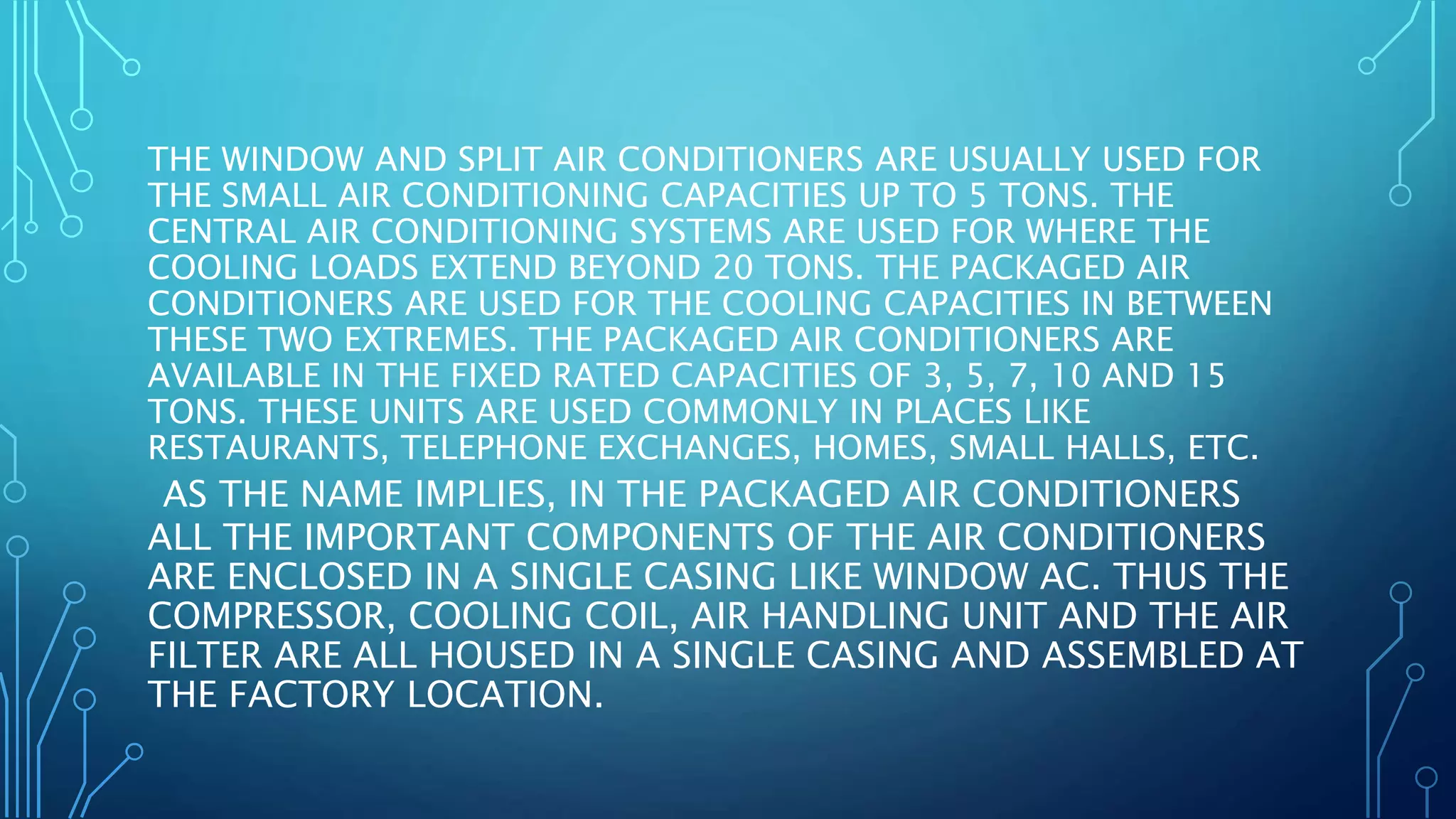 Packaged air conditioners | PPTX