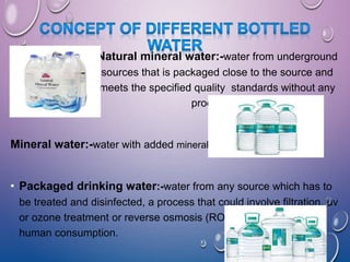 Packaged drinking water as a source of | PPTX