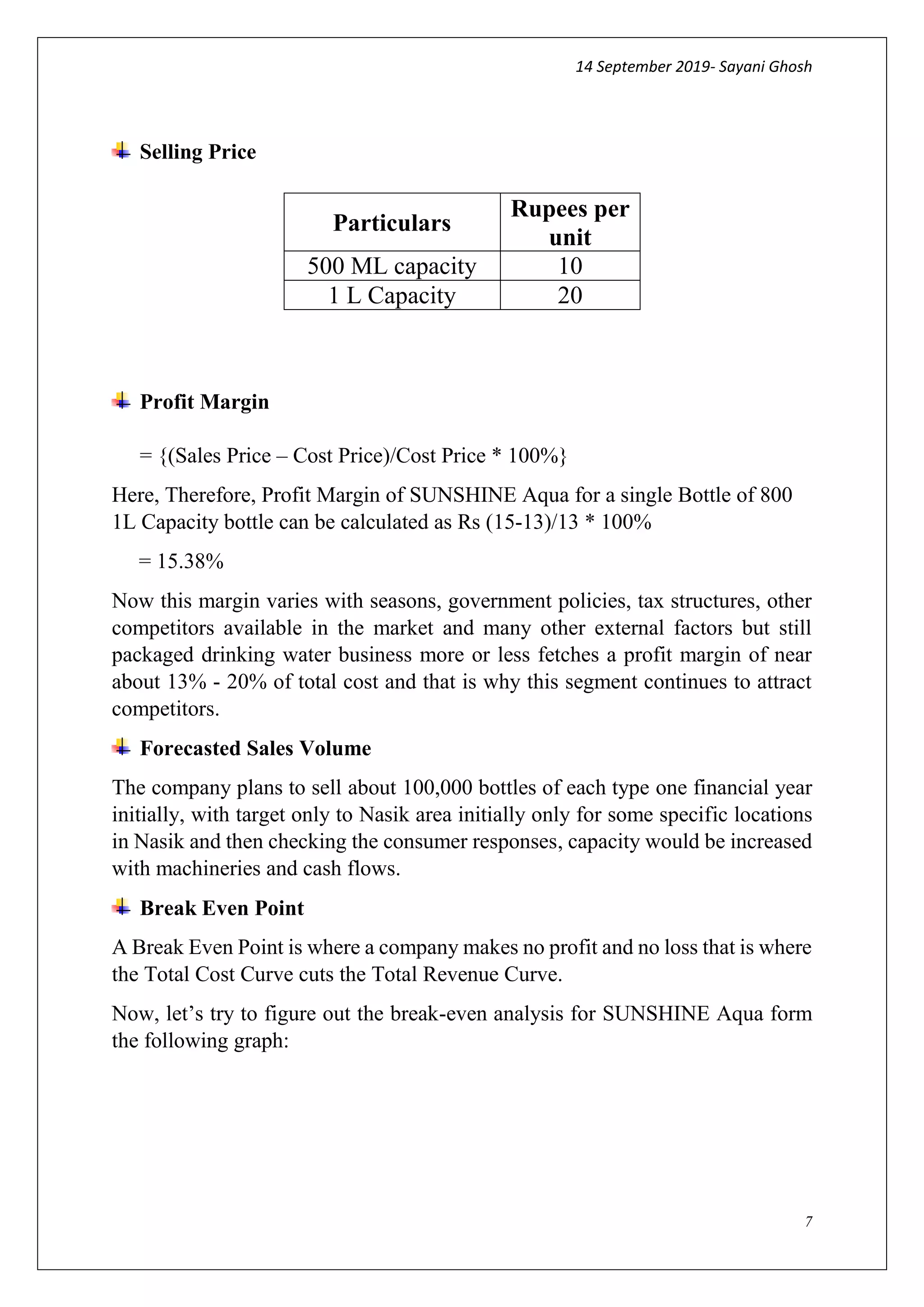Packaged Drinking Water Manufacturing- Analysis and Business Plan | PDF