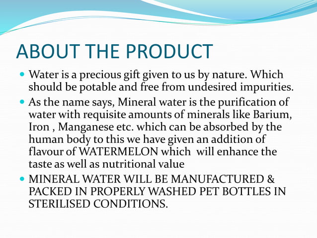 Packaged drinking water presentation (3) | PPTX