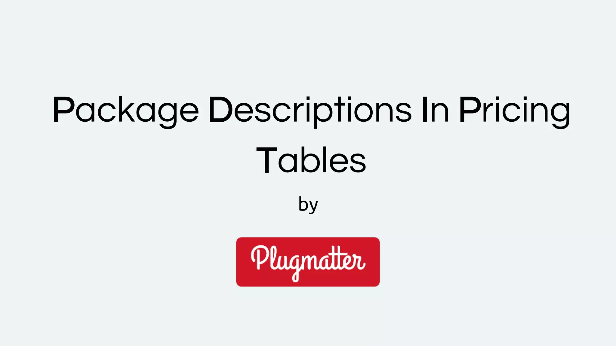 Package descriptions | PPT
