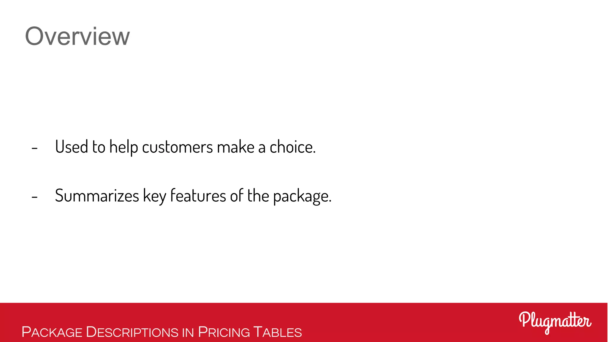 Package descriptions | PPT