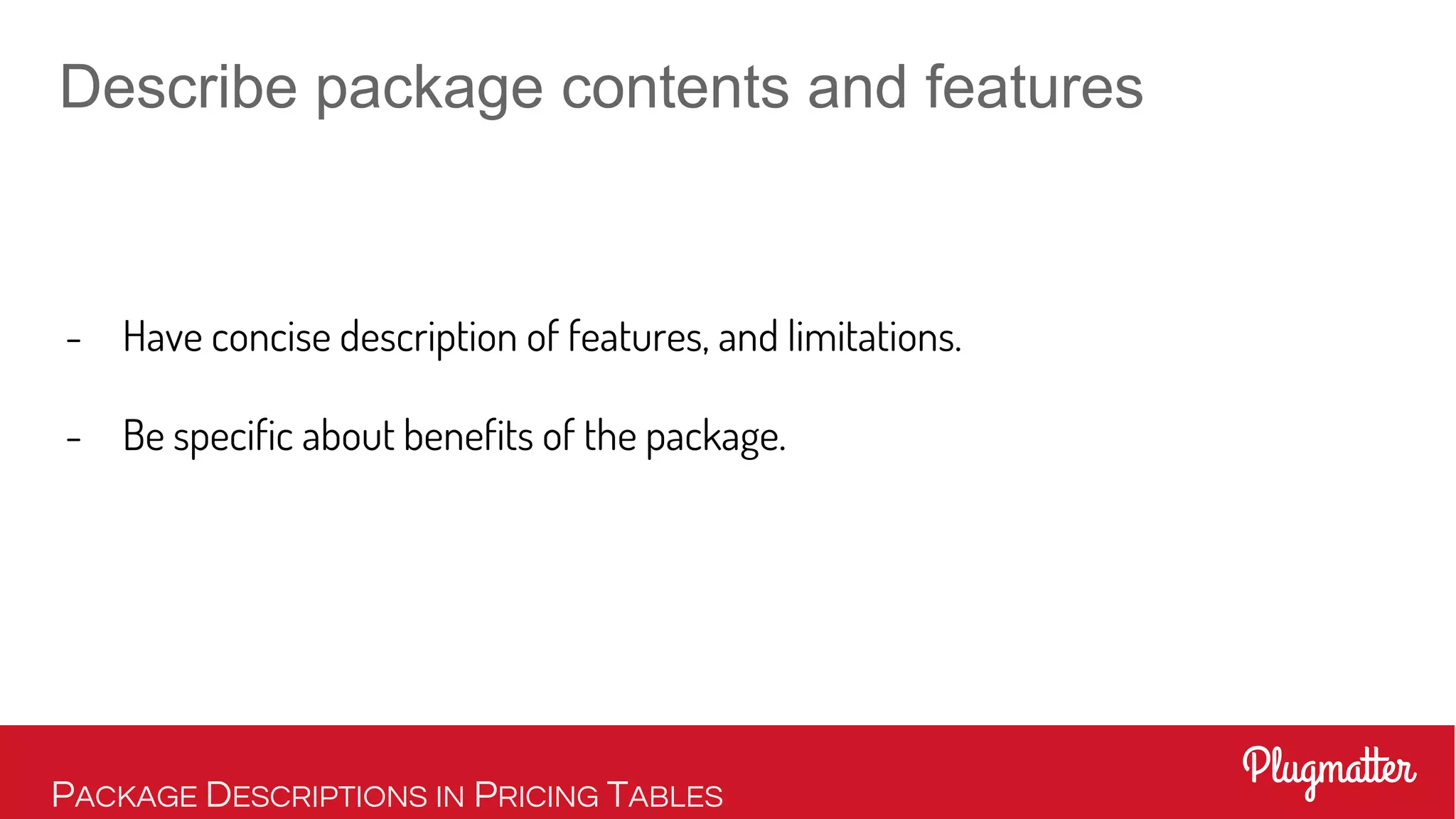 Package descriptions | PPT