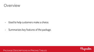 Package descriptions | PPT
