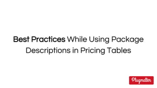 Package descriptions | PPT