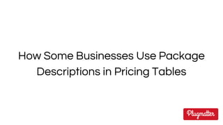 Package descriptions | PPT