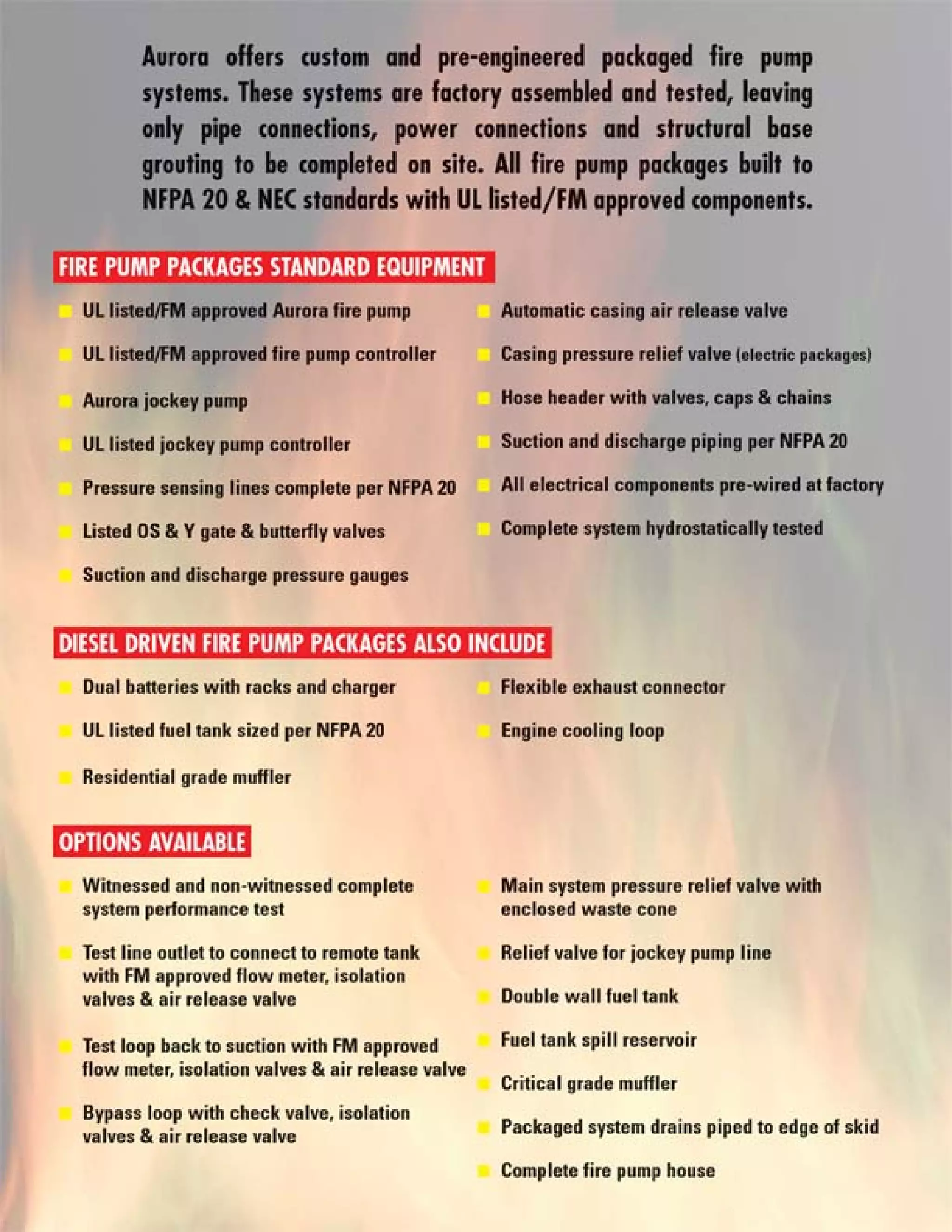 Aurora Packaged Fire Pump Systems | PDF