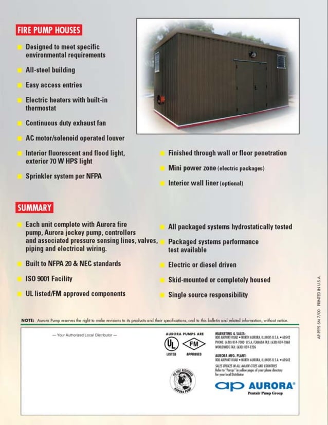 Aurora Packaged Fire Pump Systems | PDF