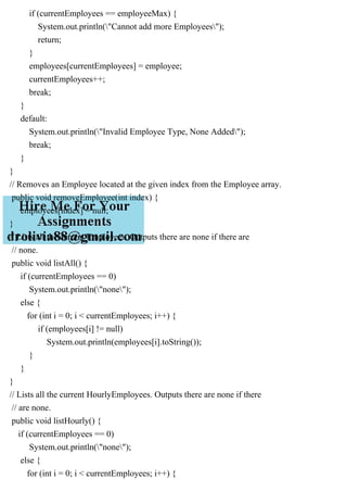 package employeeType.employee;public abstract class Employee { .pdf