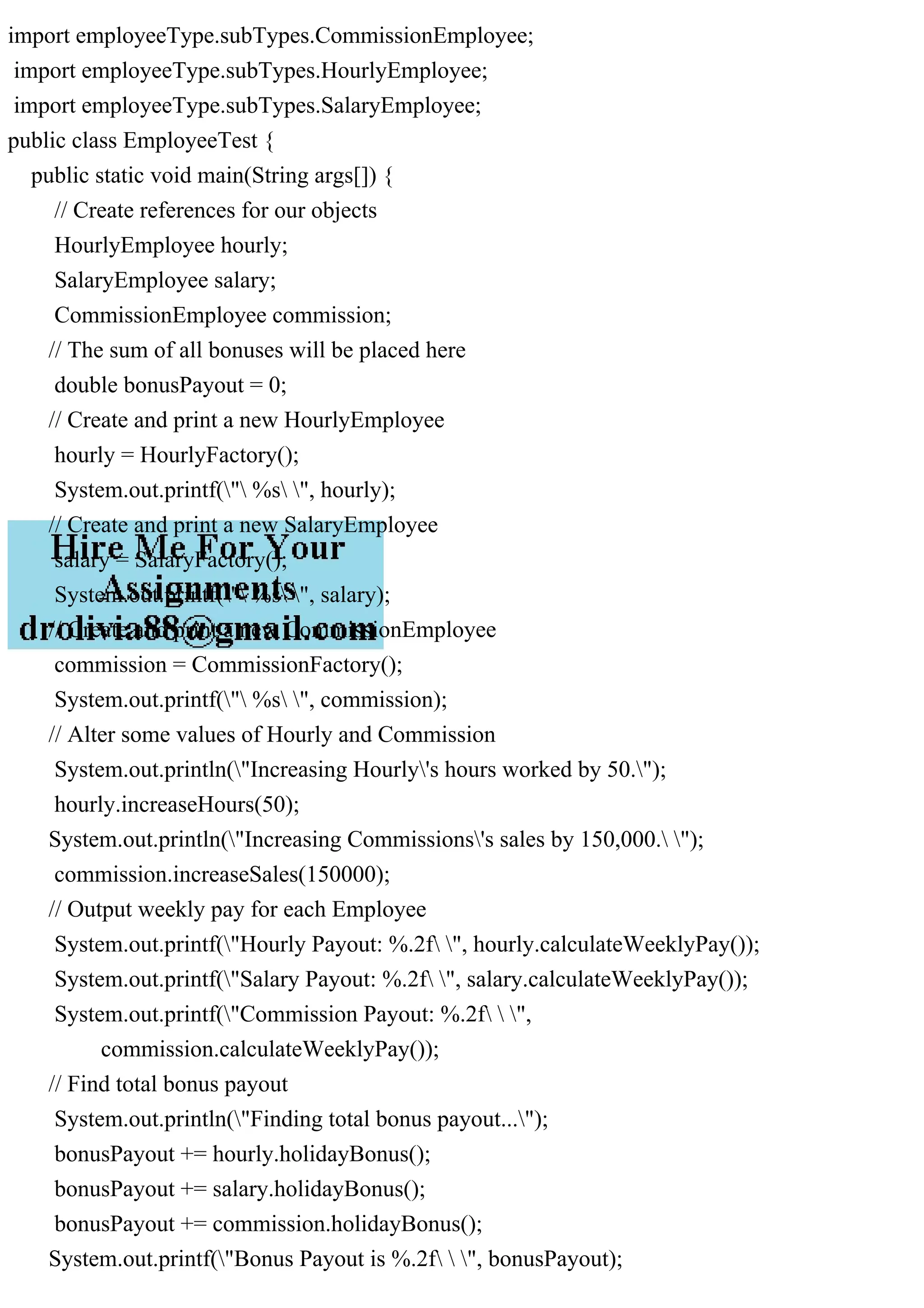 package employeeType.employee;public class Employee { private .pdf