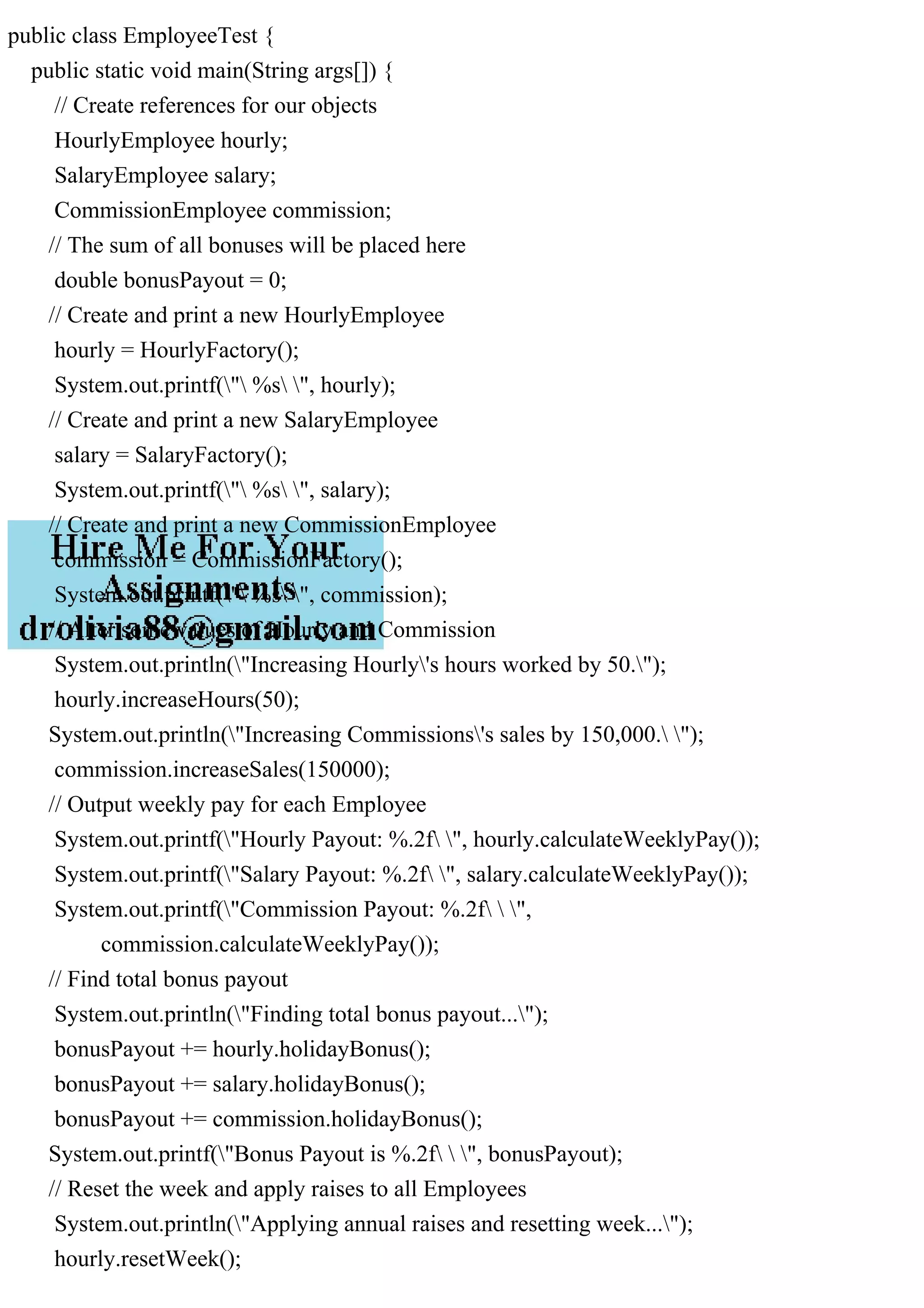 package employeeType.employee;public class Employee { private .pdf