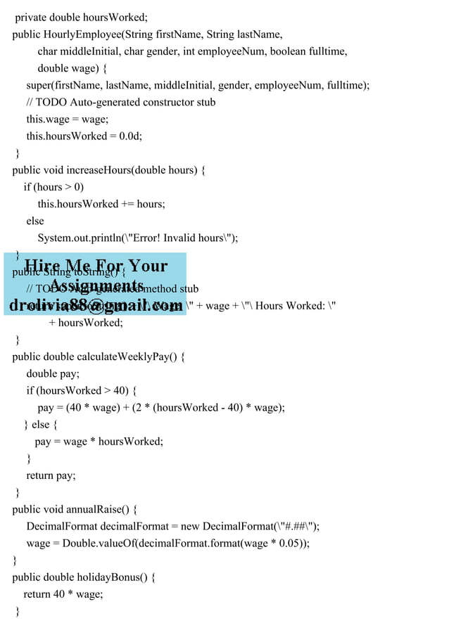 package employeeType.employee;public class Employee { private .pdf