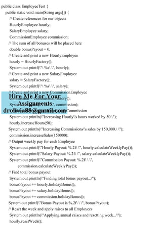 package employeeType.employee;public class Employee { private .pdf