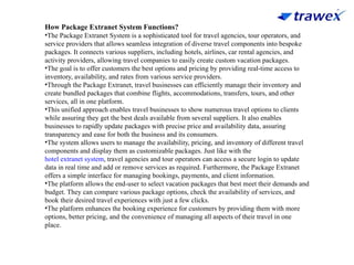 PACKAGE EXTRANET | EXTRANET SYSTEM | DYNAMIC PACKAGING | PPTX