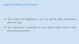 PATIENT Package Insert of given drug.pptx