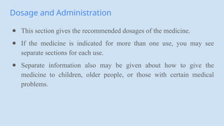 PATIENT Package Insert of given drug.pptx