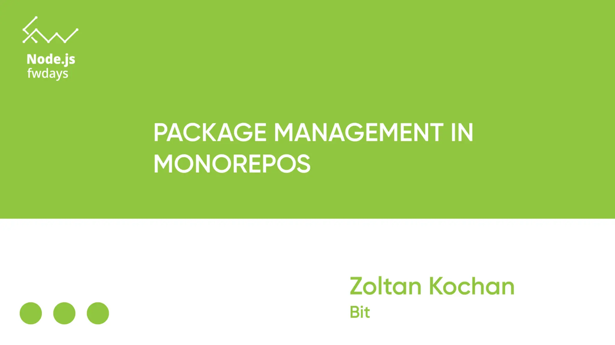 "Package management in monorepos", Zoltan Kochan | PDF
