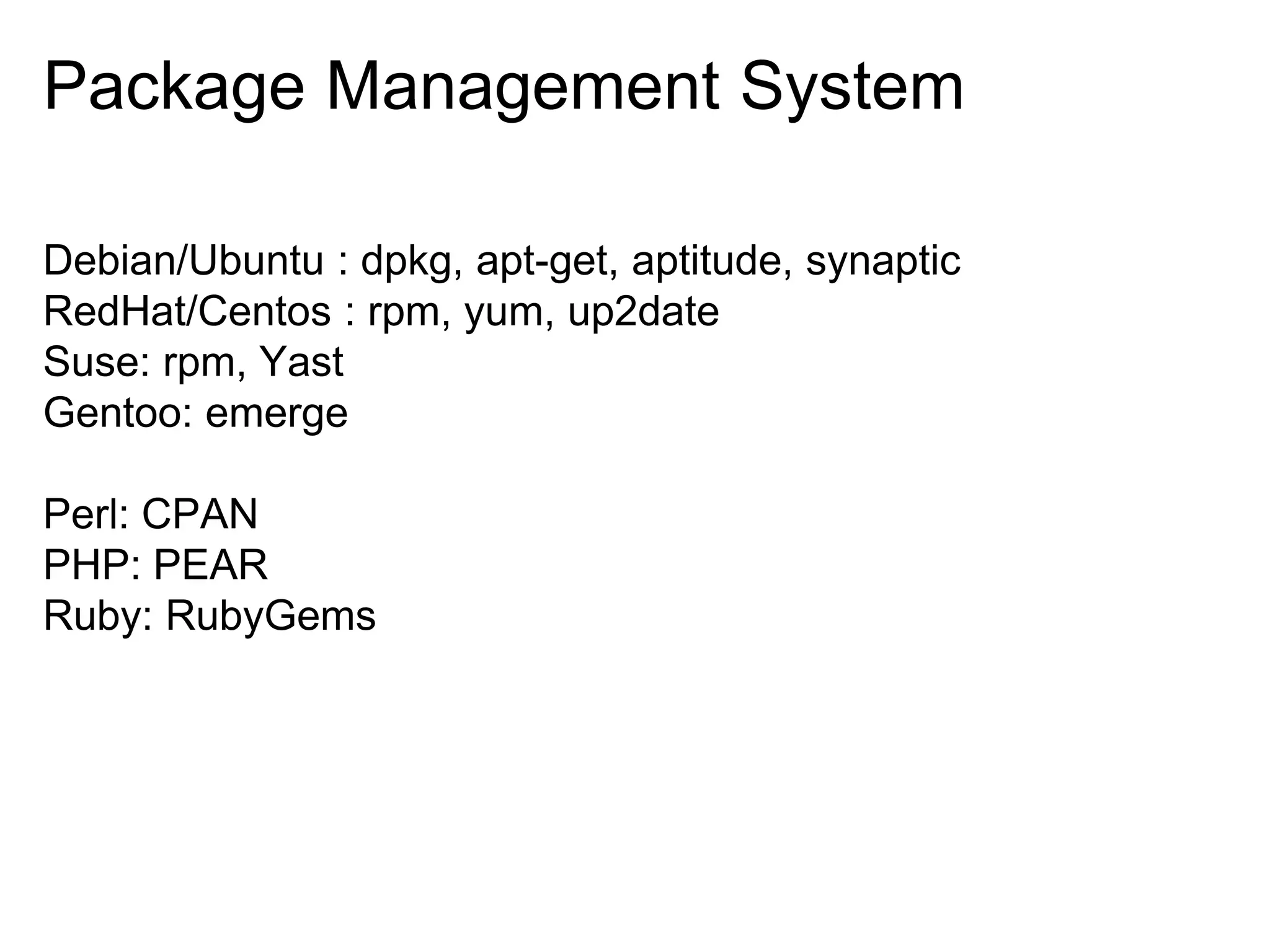 Package Management Systems on GNU/Linux | PPTX