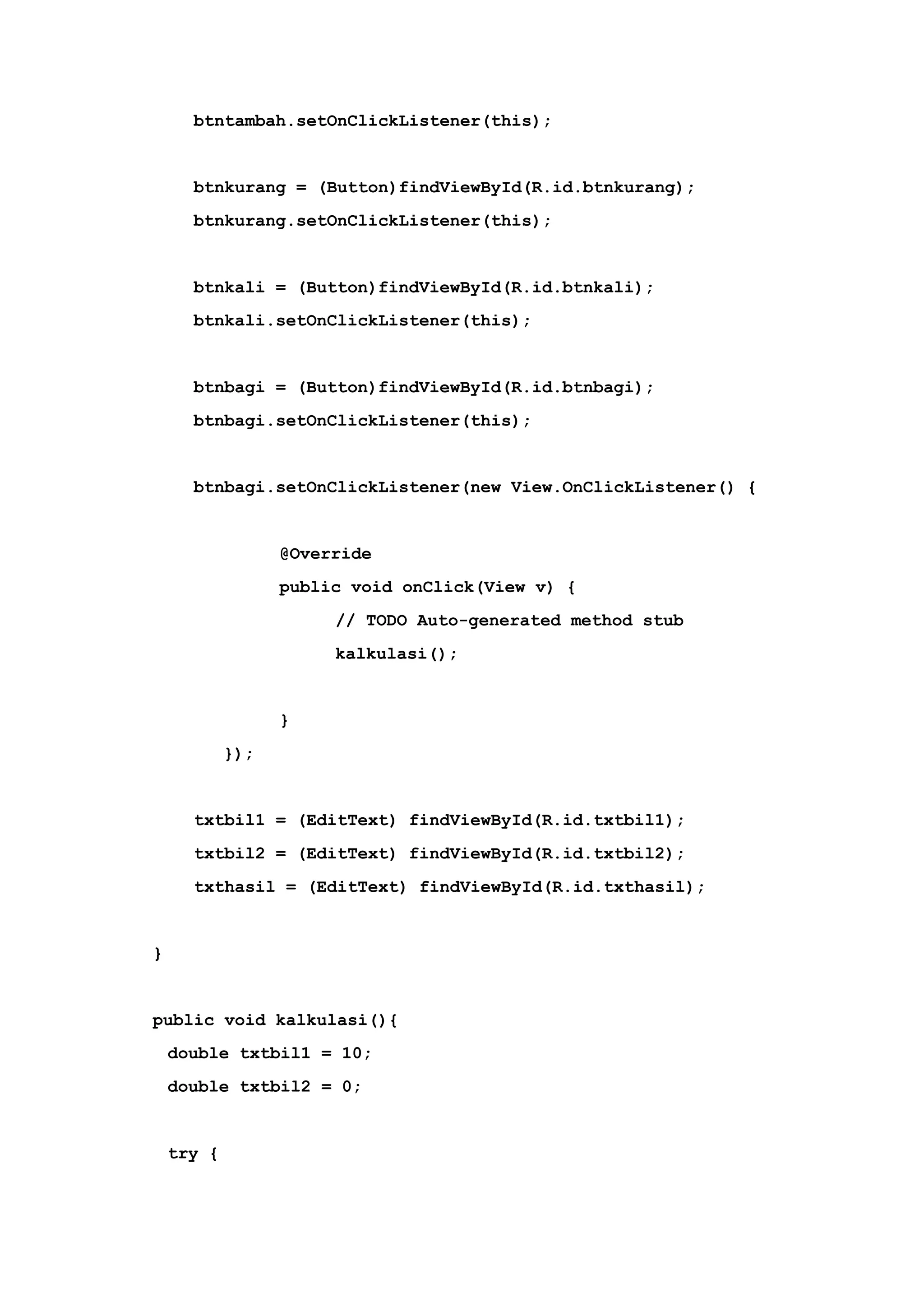 Pemrograman Mobile - Try Catch | PDF