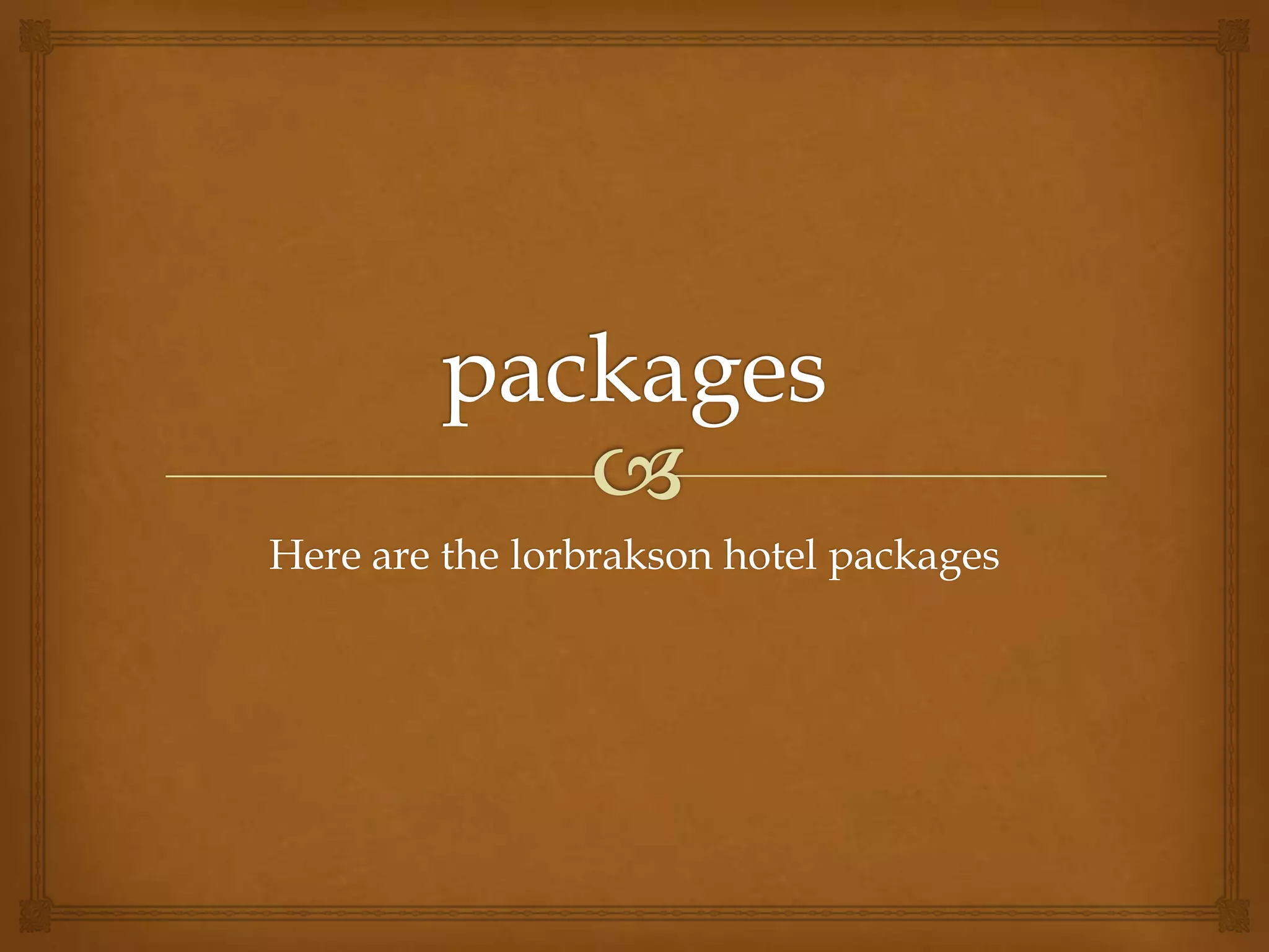 Packages | PPT