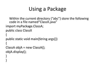 packages unit 5 .ppt | Programming Languages | Computing