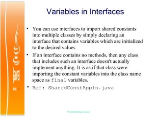 Packages and interfaces | PPT