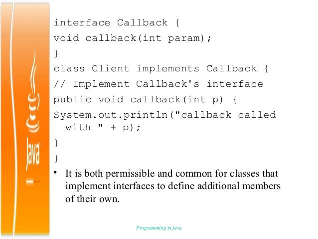 Packages and interfaces
