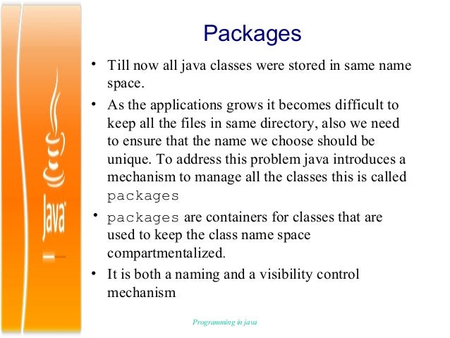 Packages and interfaces