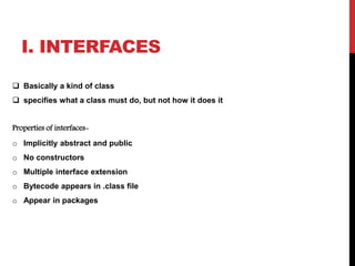 Packages and interfaces | PPT