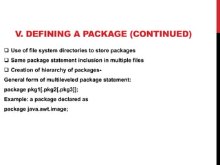 Packages and interfaces | PPT