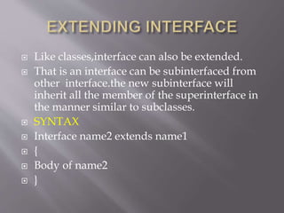Packages and interfaces | PPTX