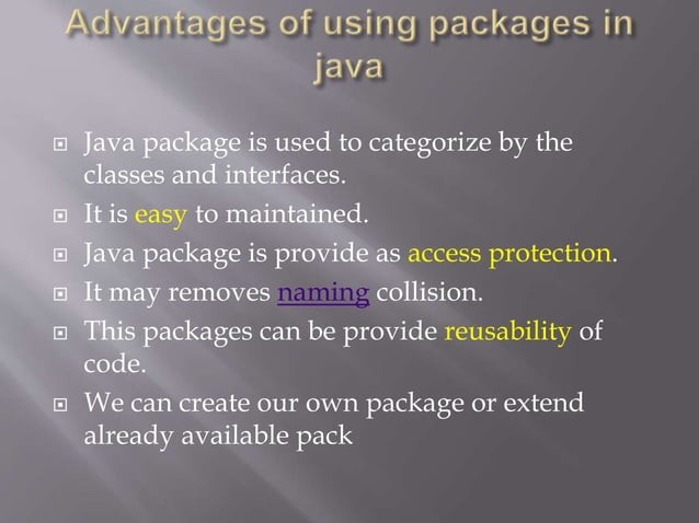 Packages and interfaces | PPTX
