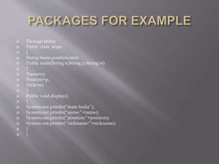 Packages and interfaces | PPTX