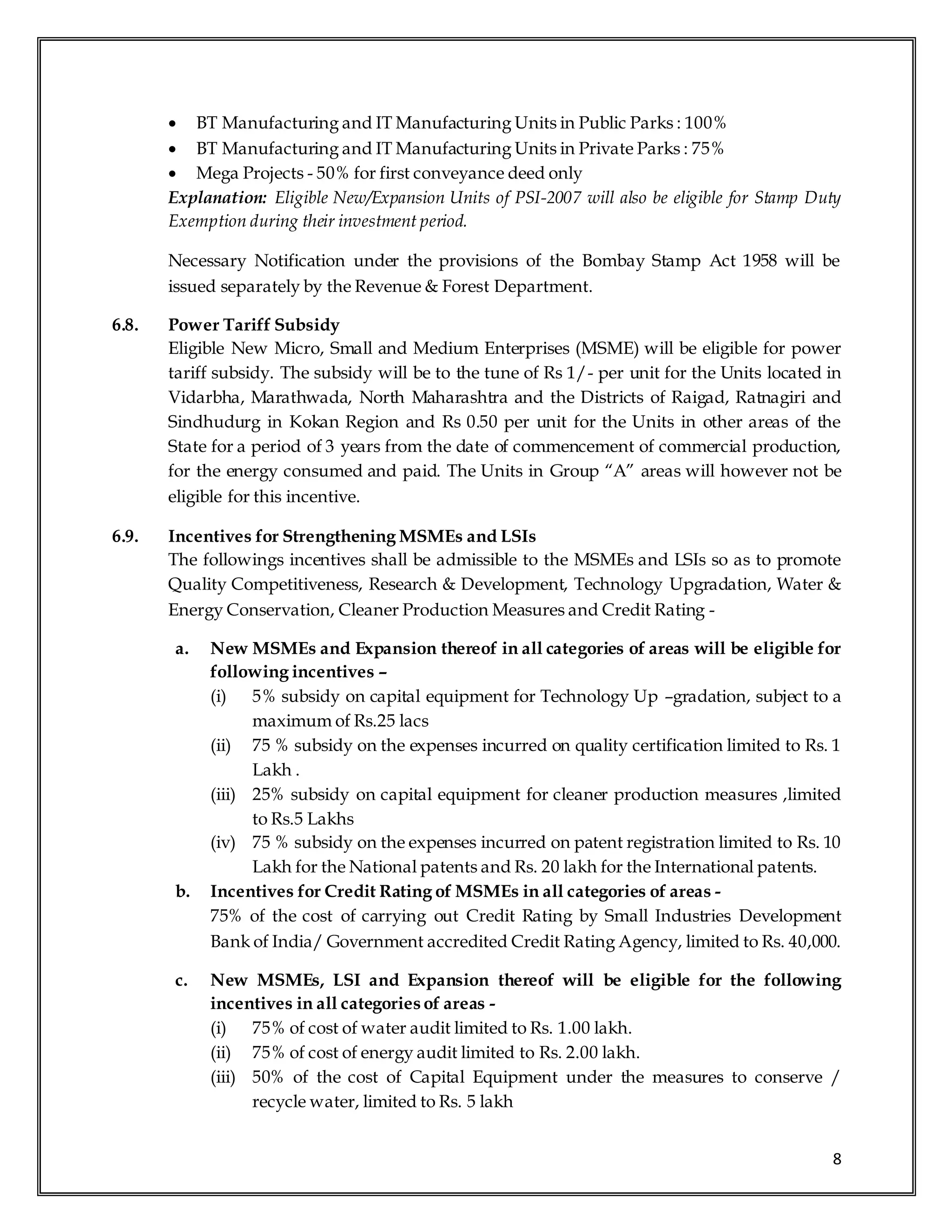 Maharashtra - Package scheme of incentive | DOCX
