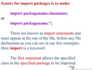 Packages and inbuilt classes of java | PPT