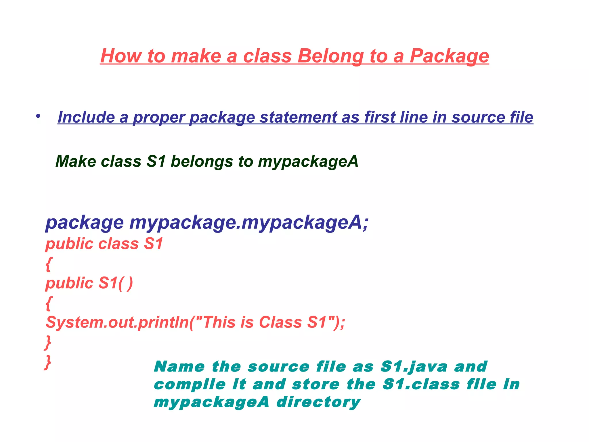 Packages in java | PPT