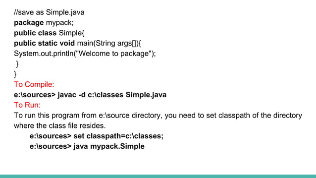 Packages in java | PPTX