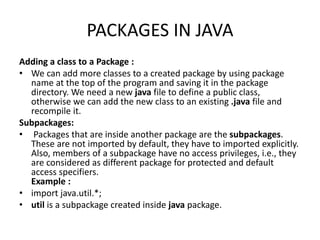 Packages in java | PPT