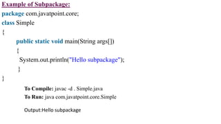 Packages in java | PPT