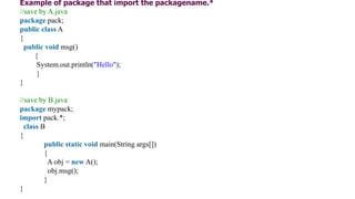 THE PACKAGES CONCEPT IN JAVA PROGRAMMING.pptx