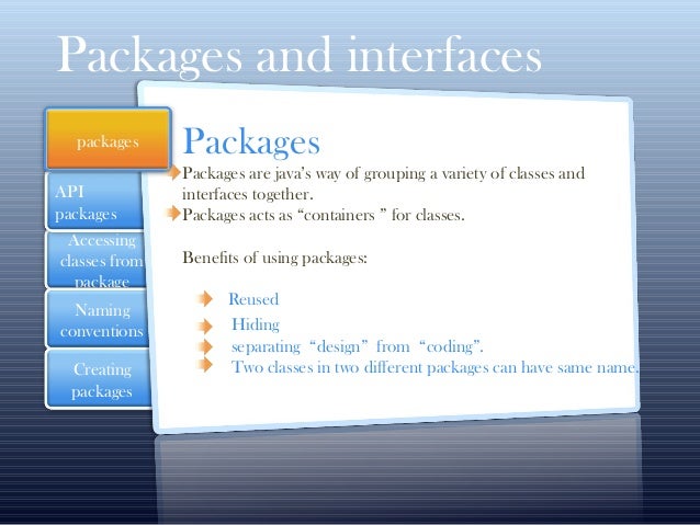 Packagesinterfaces And Exceptions