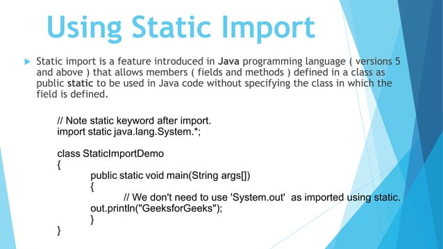 Packages,static,this keyword in java | PPT