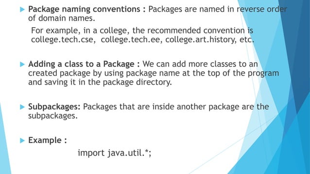 Packages,static,this keyword in java | PPT
