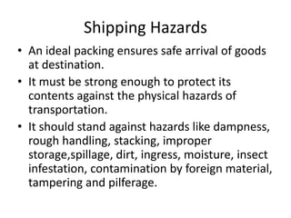 Packaging | PPTX | Logistics and Transportation Industry | Industries