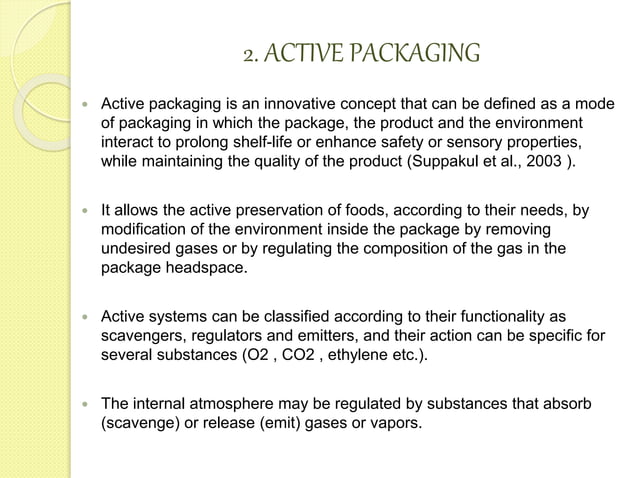 Food Packaging (Food Processing Technology) | PPTX