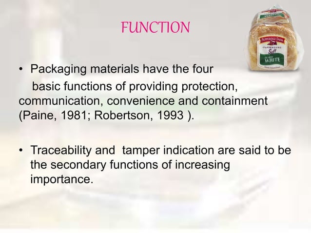 Food Packaging (Food Processing Technology) | PPTX
